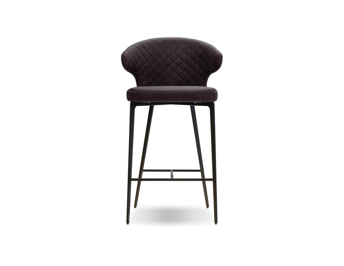 Mobital Hug Counter Stool in Black with Black Powder Coated Steel ...